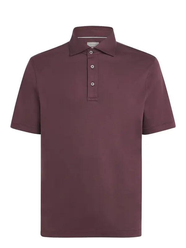 Canali Cotton Polo Shirt - Red