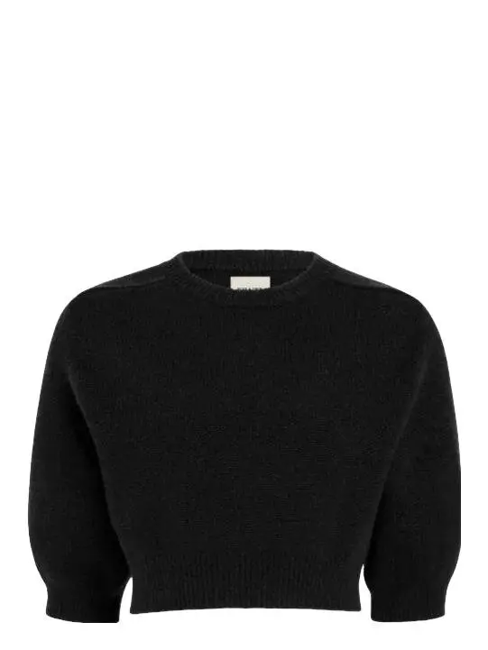 Khaite Lorelai Sculptural Knit Pullover - Black