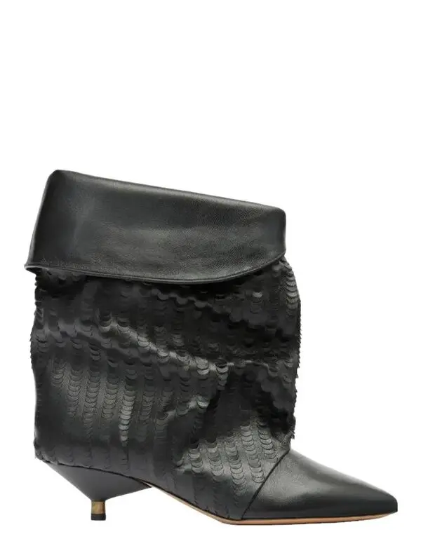 Isabel Marant Étoile Pointed-toe Embossed Boots - Black