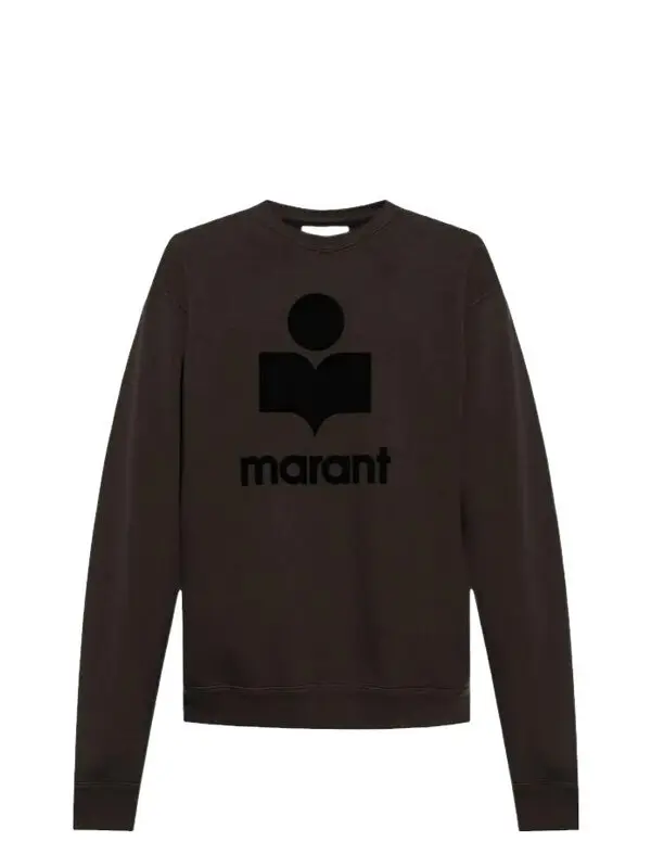 Isabel Marant Étoile Logo-appliqué Cotton Sweatshirt - Black