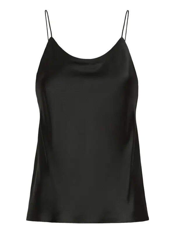 Max Mara Silk Satin Top - Black