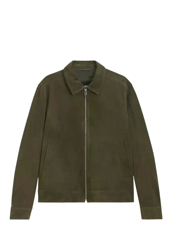 BOSS Suede Zip-up Jacket - Green