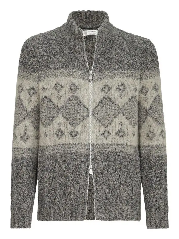 Brunello Cucinelli Wool Cardigan - Multicolor
