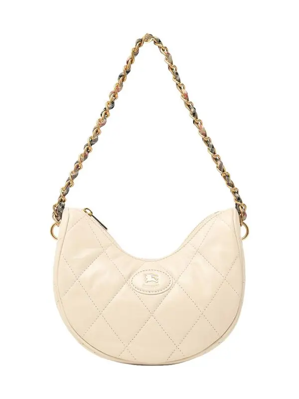 Burberry Horseshoe Quilted Leather Bag - Cream
