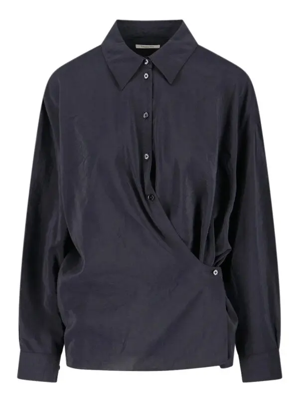 LEMAIRE Twisted Silk Shirt - Black