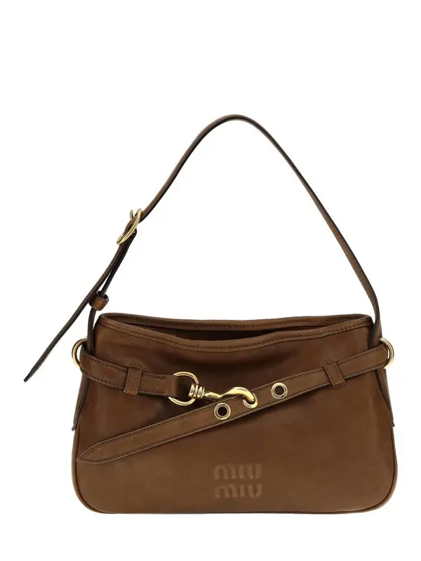 Miu Miu Leather Shoulder Bag - Brown