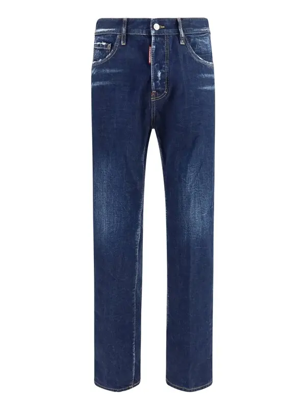 Dsquared2 Straight Leg Denim Jeans - Blue