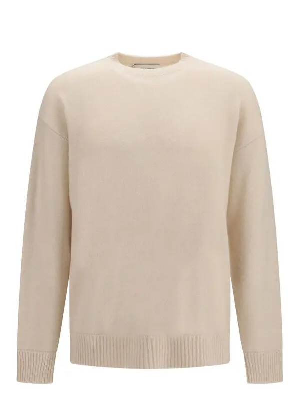 LANEUS Cashmere And Silk Blend Crewneck Sweater - Cream