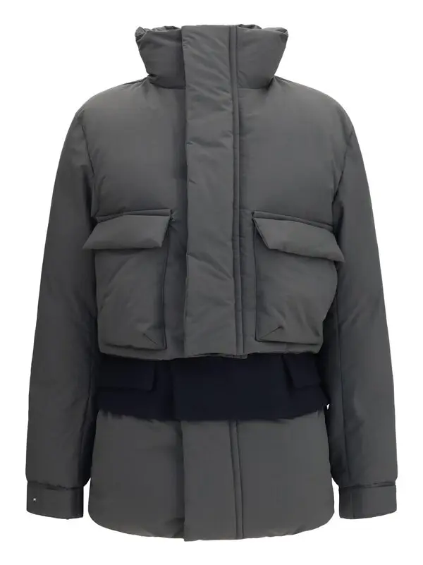 Sacai Double Padded Jacket With Zip Closure - Multicolour