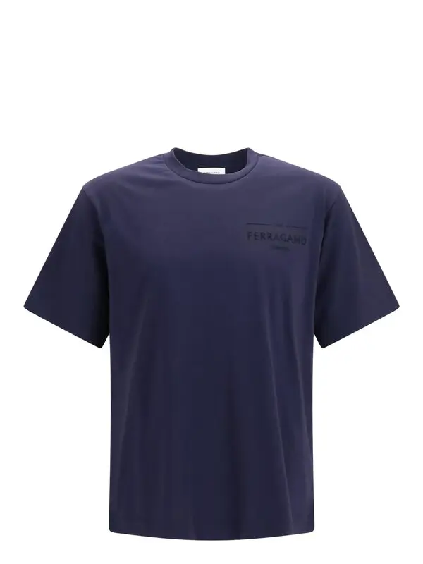 FERRAGAMO Logo T-shirt - Blue