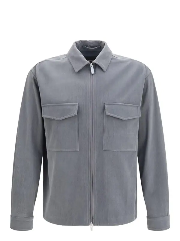 Herno Corduroy Zip Jacket - Grey