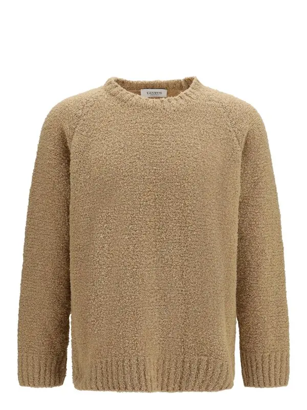 LANEUS Crewneck Wool Sweater - Beige