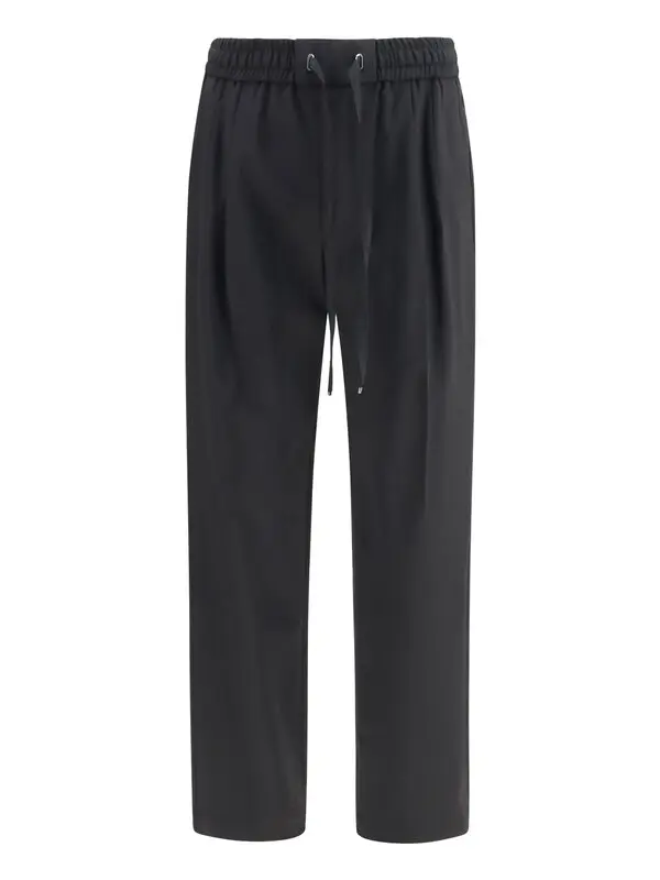 Dolce & Gabbana Wool Gabardine Jogger Pants - Black