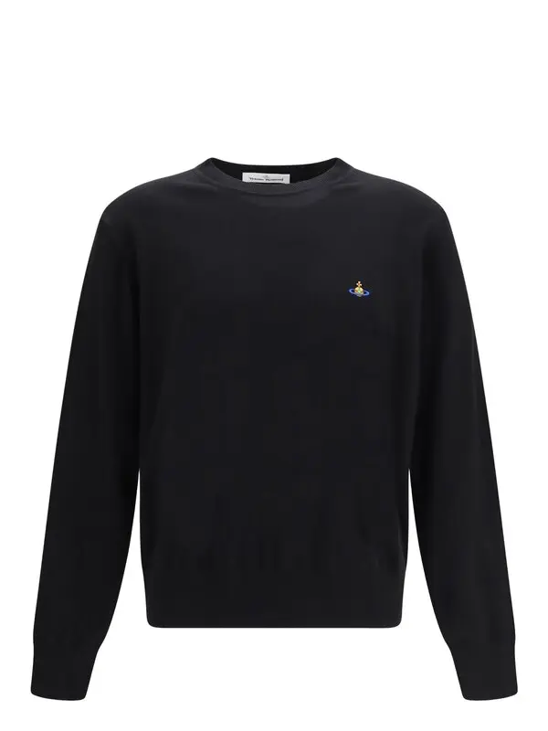 VIVIENNE WESTWOOD Alex Crew Neck Sweater - Black