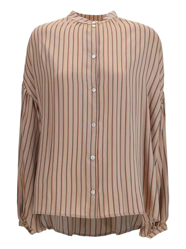 KRISTINA TI Silk Blend Striped Shirt - Multicolour