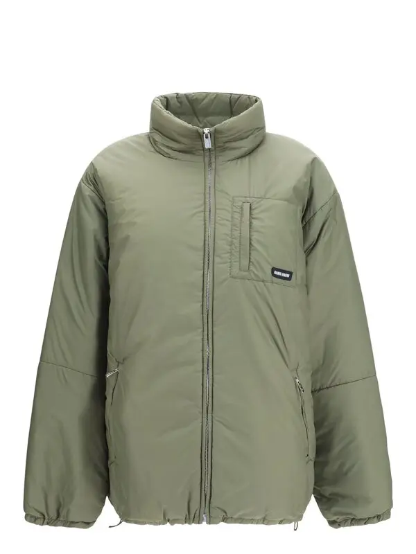 Miu Miu Padded Jacket With Zip Closure - Green
