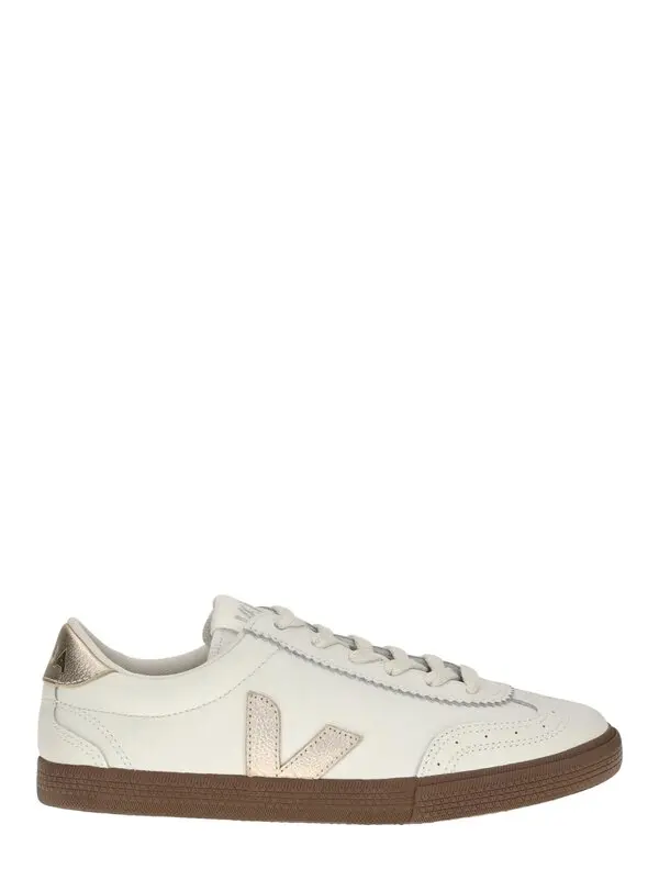 VEJA Volley Calf Leather Lace-up Sneakers - White
