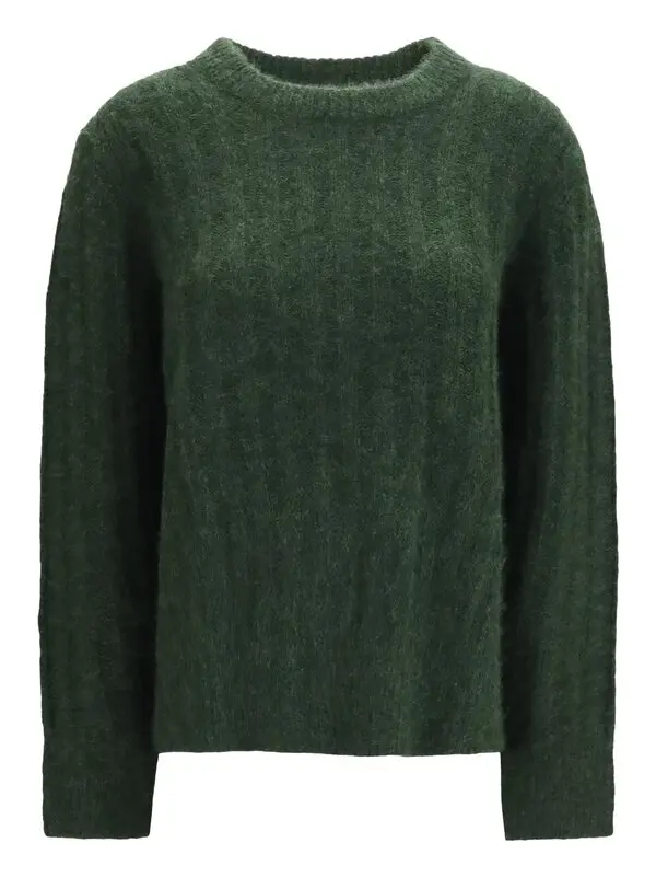ALLUDE Cashmere And Silk Crewneck Sweater - Green