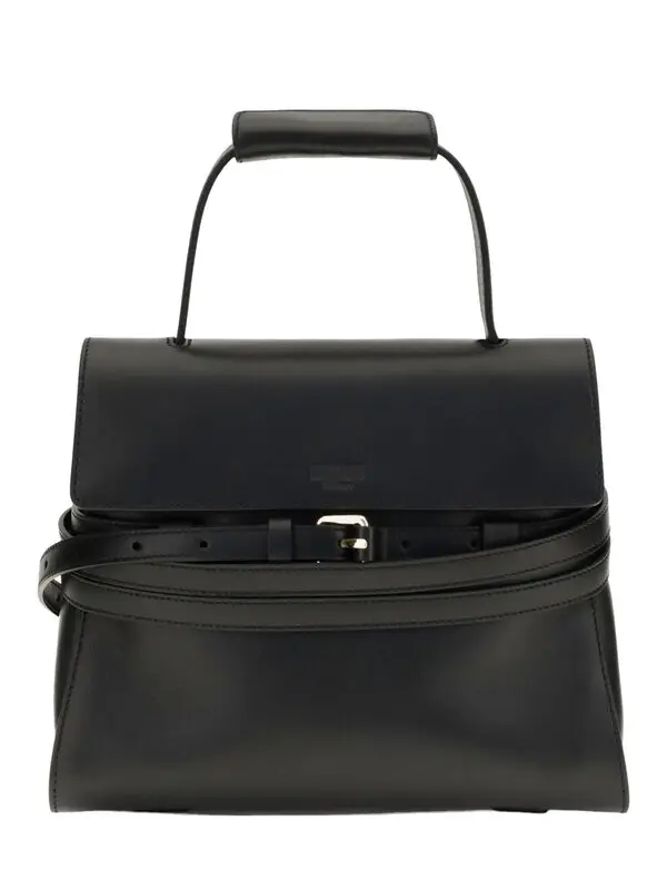 Moschino Buckle Shoulder Bag - Black