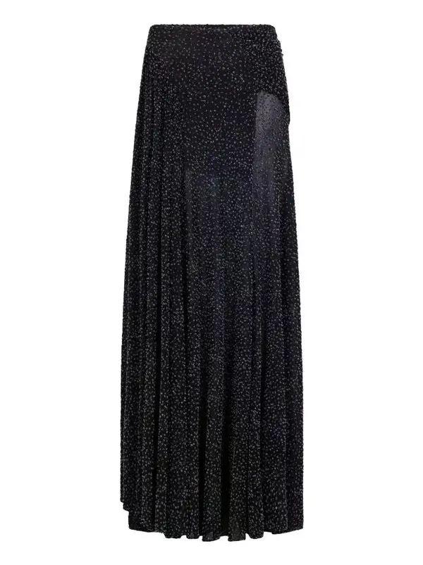 Rabanne Asymmetric Maxi Skirt - Black