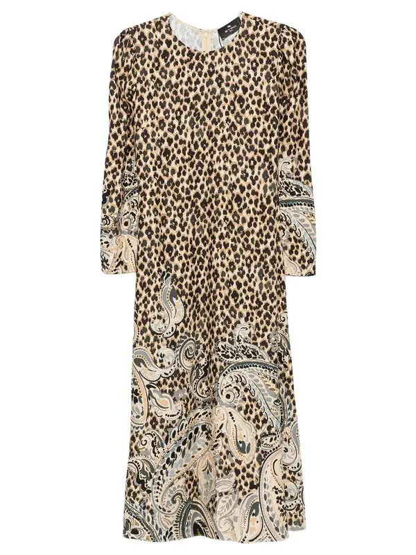 Etro Printed Viscose Knee-length Dress - Multicolor