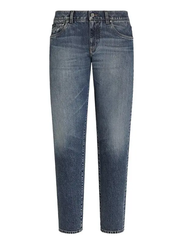 Dolce & Gabbana Slim Fit Denim Trousers - Blue