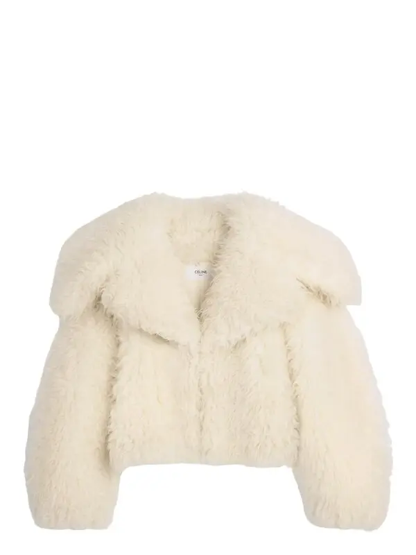 Celine Jacket In Fluffy Wool - No