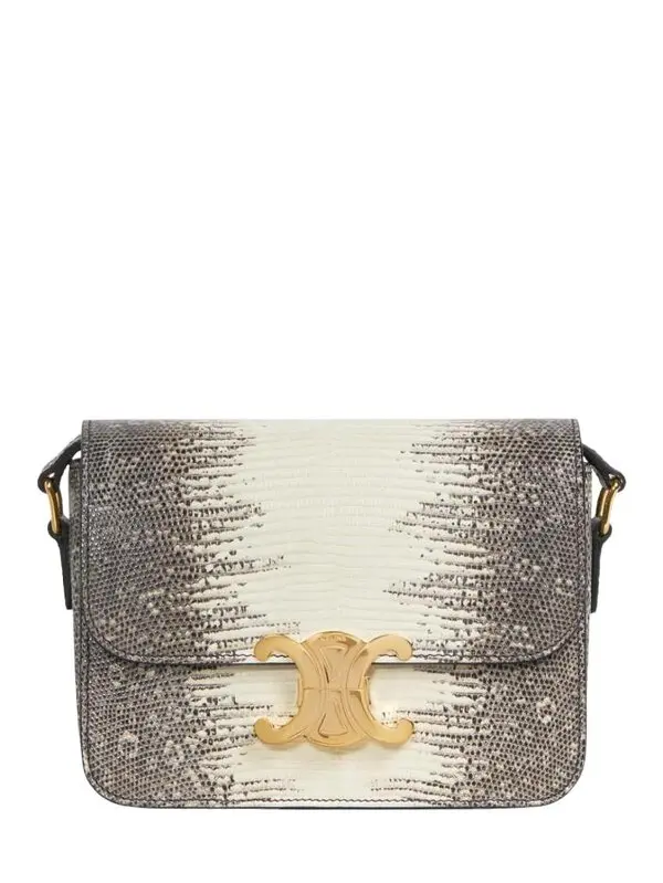 Celine Teen Triomphe Bag In Lizard - Multicolor