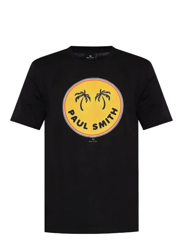 Paul Smith Palm Trees Printed T-shirt - Black