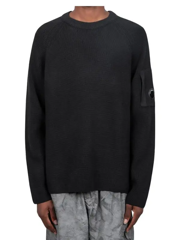 C.P. COMPANY Crew Neck Long-sleeved Sweatshirt - Black