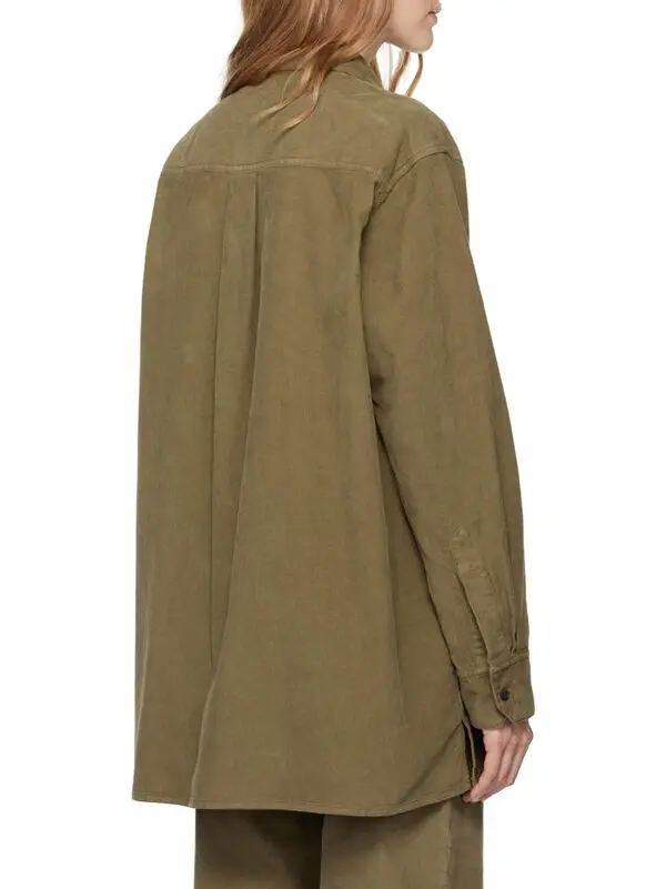 THE ROW Corduroy Long Sleeve Shirt - Khaki