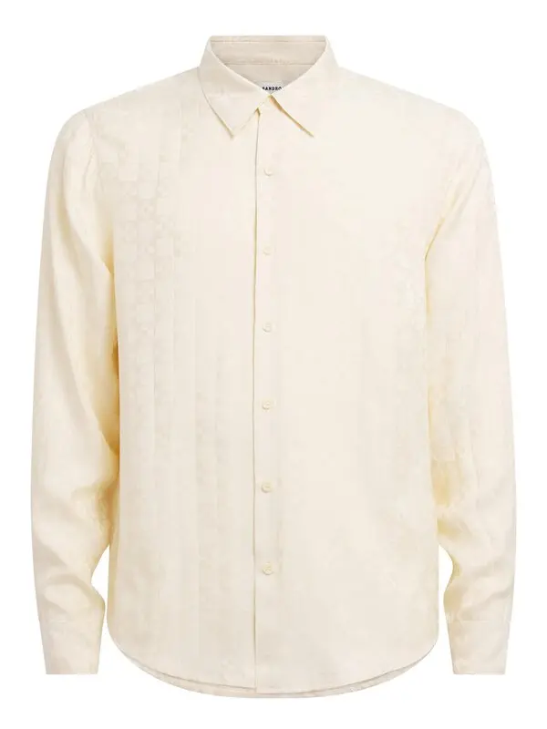 Sandro Jacquard Square Cross Shirt - Beige