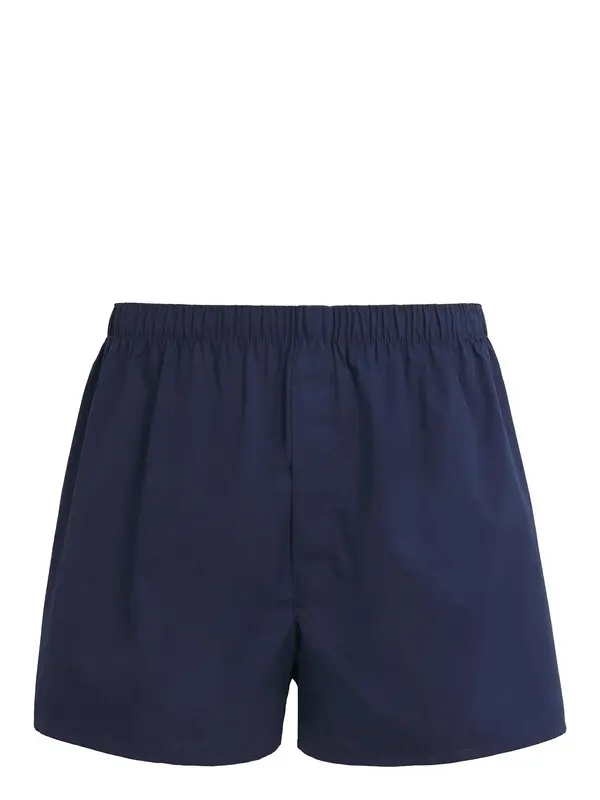 Sunspel Cotton Classic Boxer Shorts - Navy