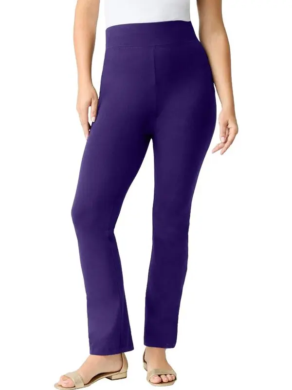 Roaman's Essential Stretch Yoga Pant - Midnight Violet