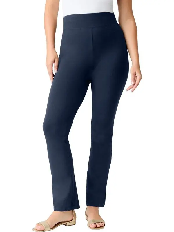 Roaman's Essential Stretch Yoga Pant - Navy