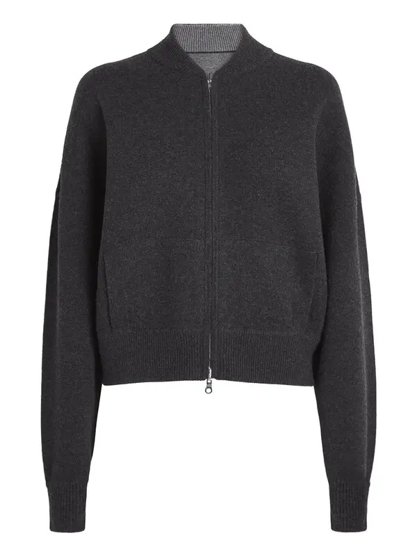 Arch4 Cashmere Reversible Bomber Jacket - Grey