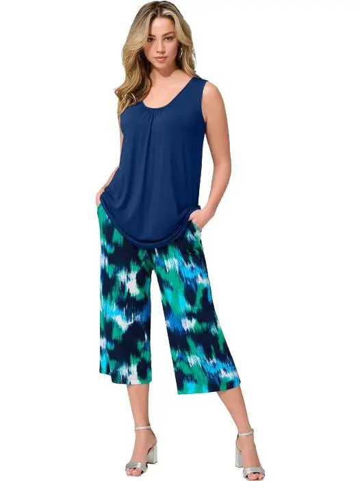 Roaman's Ultra Drape Tank Top - Evening Blue