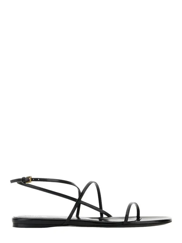 Khaite Slingback Loop Sandals - Black
