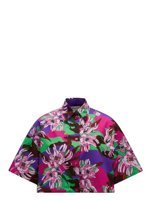 Moncler Printed Cotton Shirt - Black