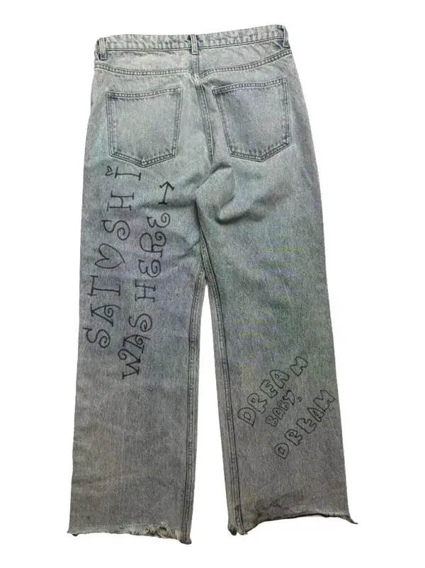 SATOSHI NAKAMOTO Nessa Patchwork-detail Jeans - Blue