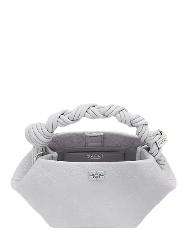 GANNI Mini Bou Bag With Twisted Handle - Grey