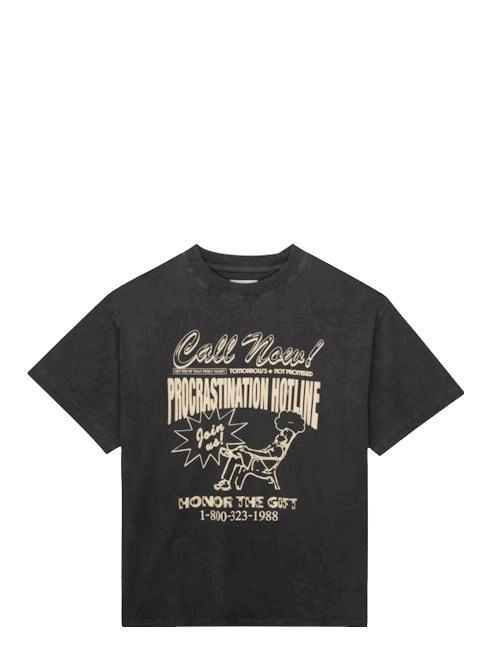 HONOR THE GIFT Procastination Hotline Tee Shirt - Black