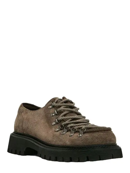 Steve Madden Campello Leather Moc Toe Oxford - Grey Suede