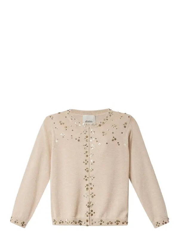 Isabel Marant Étoile Cashmere And Silk Sequin-embellished Cardigan - Beige