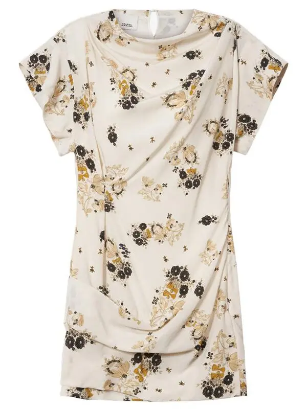 Isabel Marant Étoile Floe Silk Printed Dress - Ecru