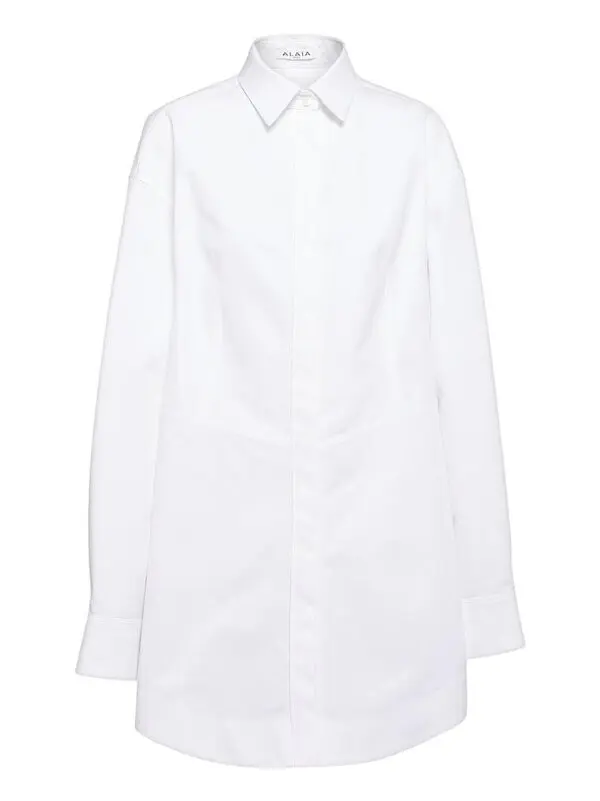 Alaïa Cotton Poplin Shirt - White