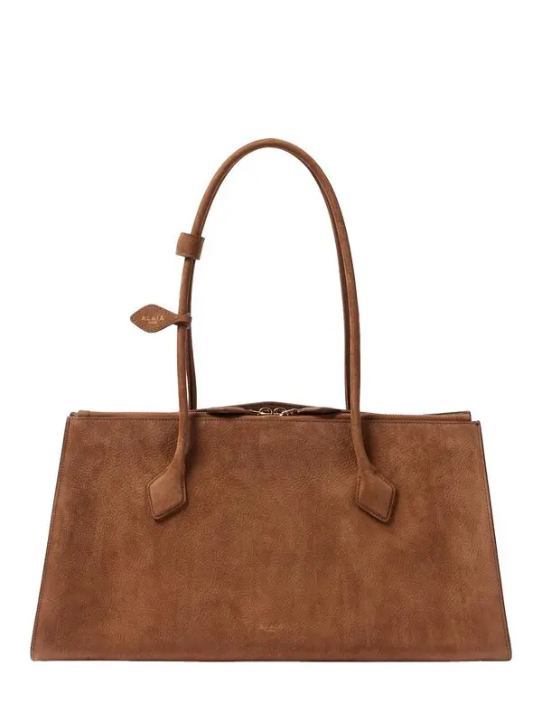 Alaïa Le Teckel Suede Tote Bag - Brown