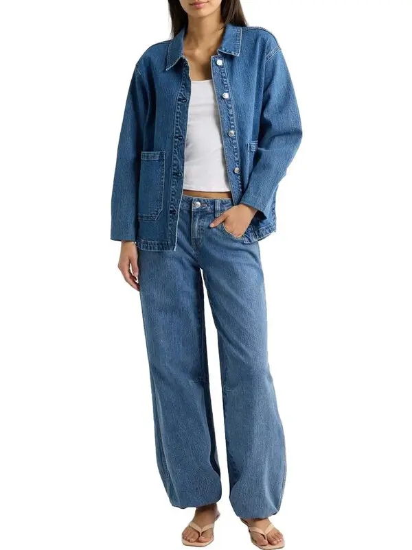 FADE OUT LOUD Baggy Balloon Jeans - Medium Wash