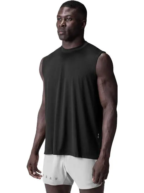 ASRV 3d-lite 2.0 Lycra Relaxed Cutoff Tank - Black