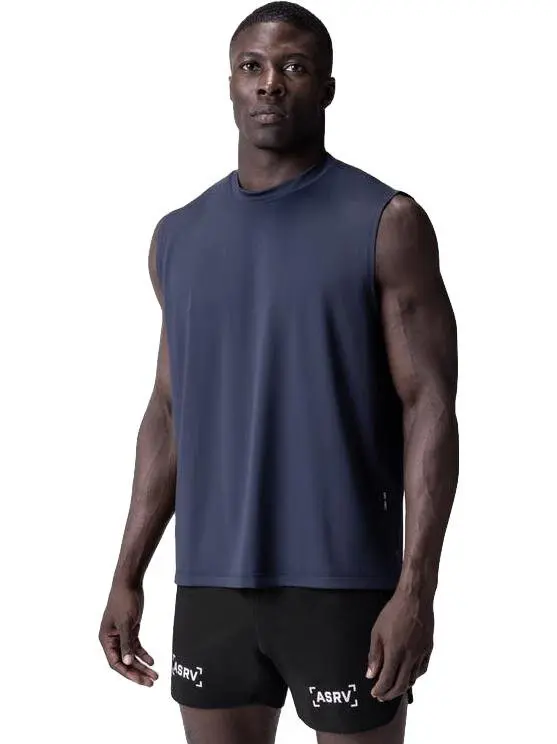 ASRV 3d-lite 2.0 Lycra Relaxed Cutoff Tank - Navy